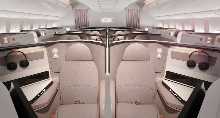 Unum Aircraft Seating launches Unum Two - AirGuide.info :: AirGuide ...
